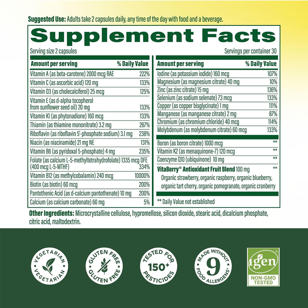 Whole body support multivitamins for men
