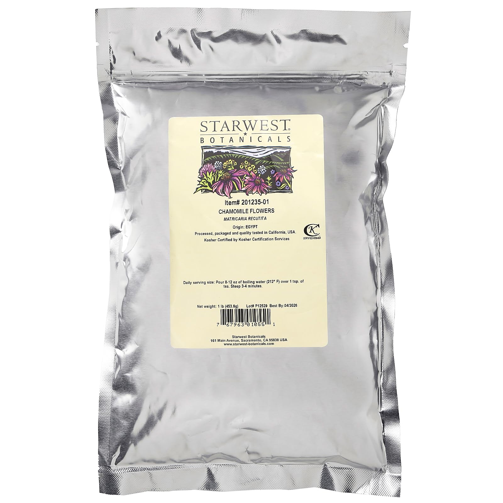 whole chamomile flowers from Egypt