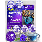 whole dried butterfly pea flowers