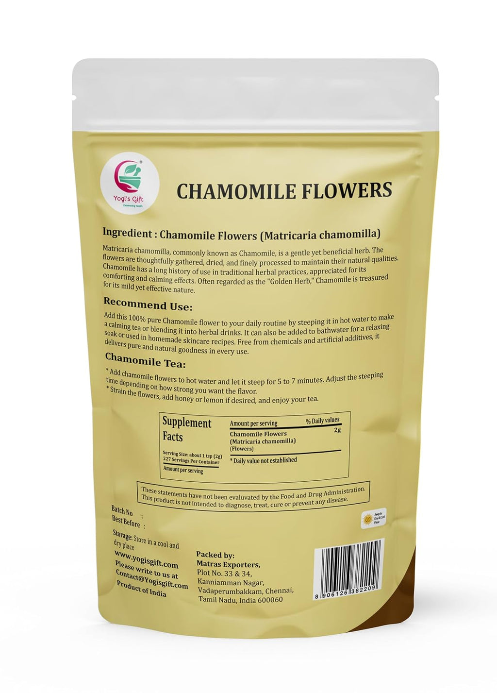 whole dried chamomile for relaxation