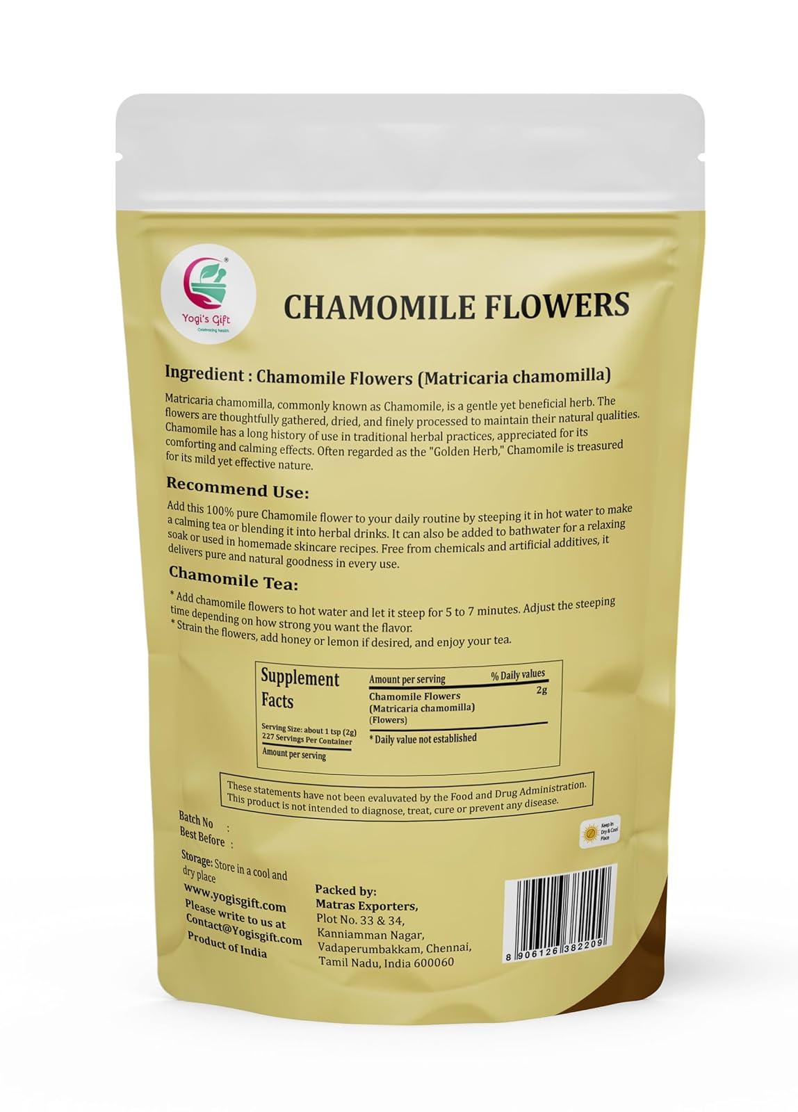 whole dried chamomile for relaxation