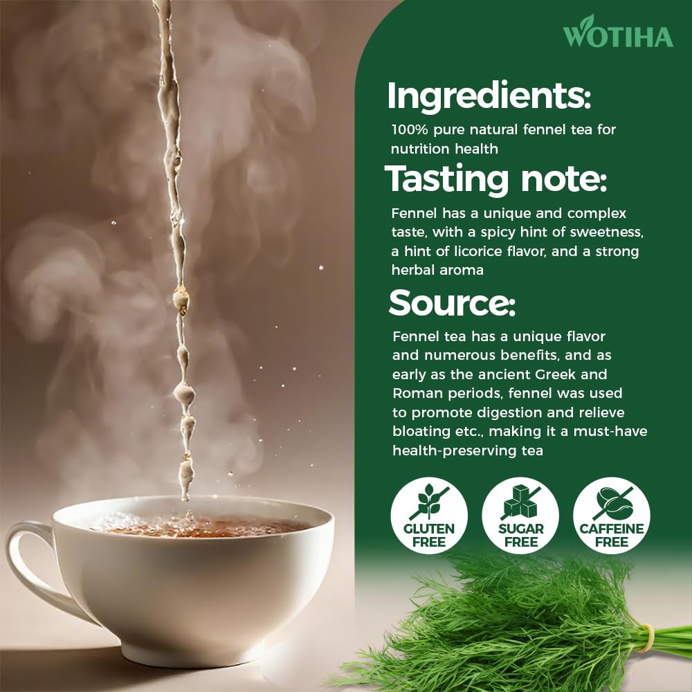 Whole dried fennel seed tea