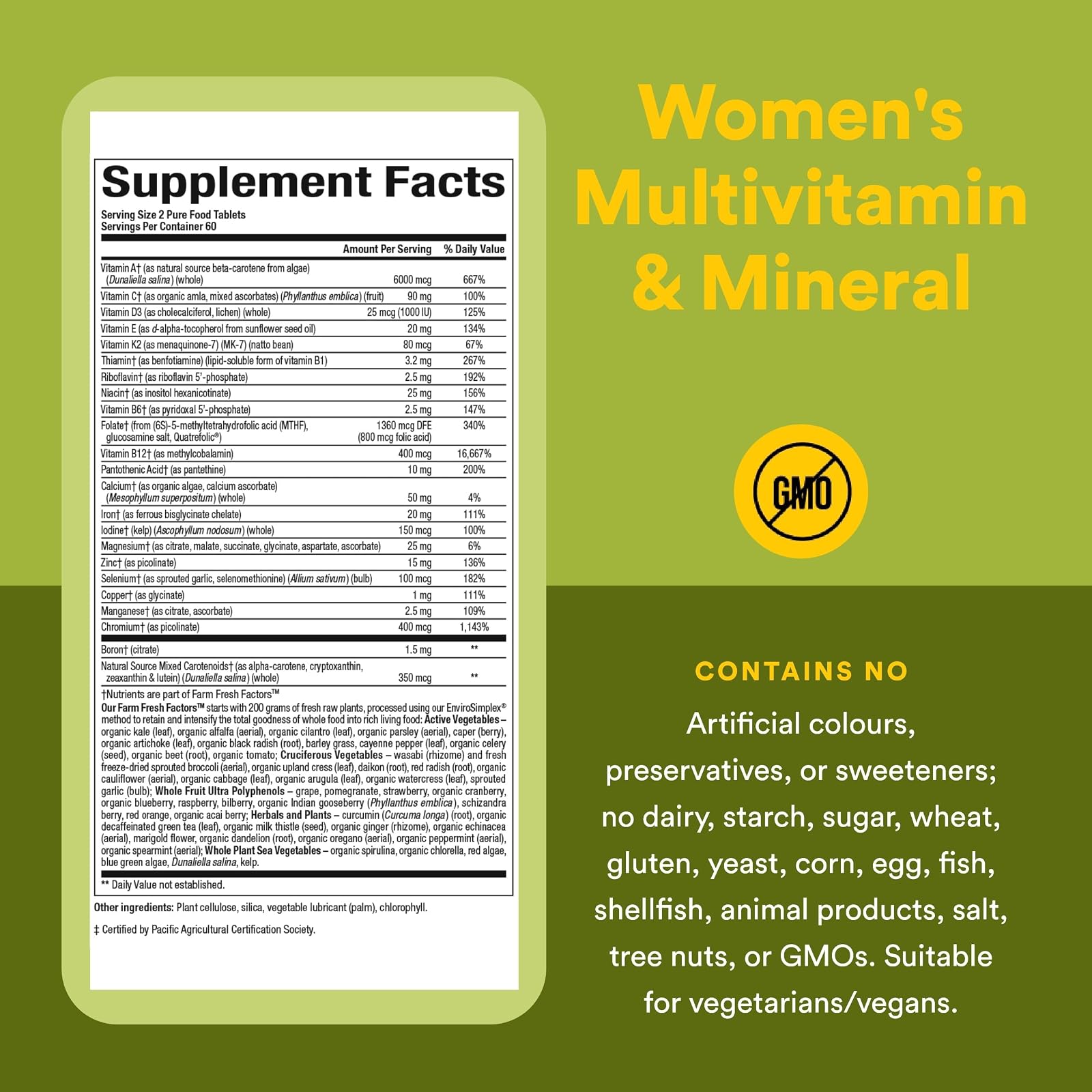 whole Earth & Sea multivitamin tablets