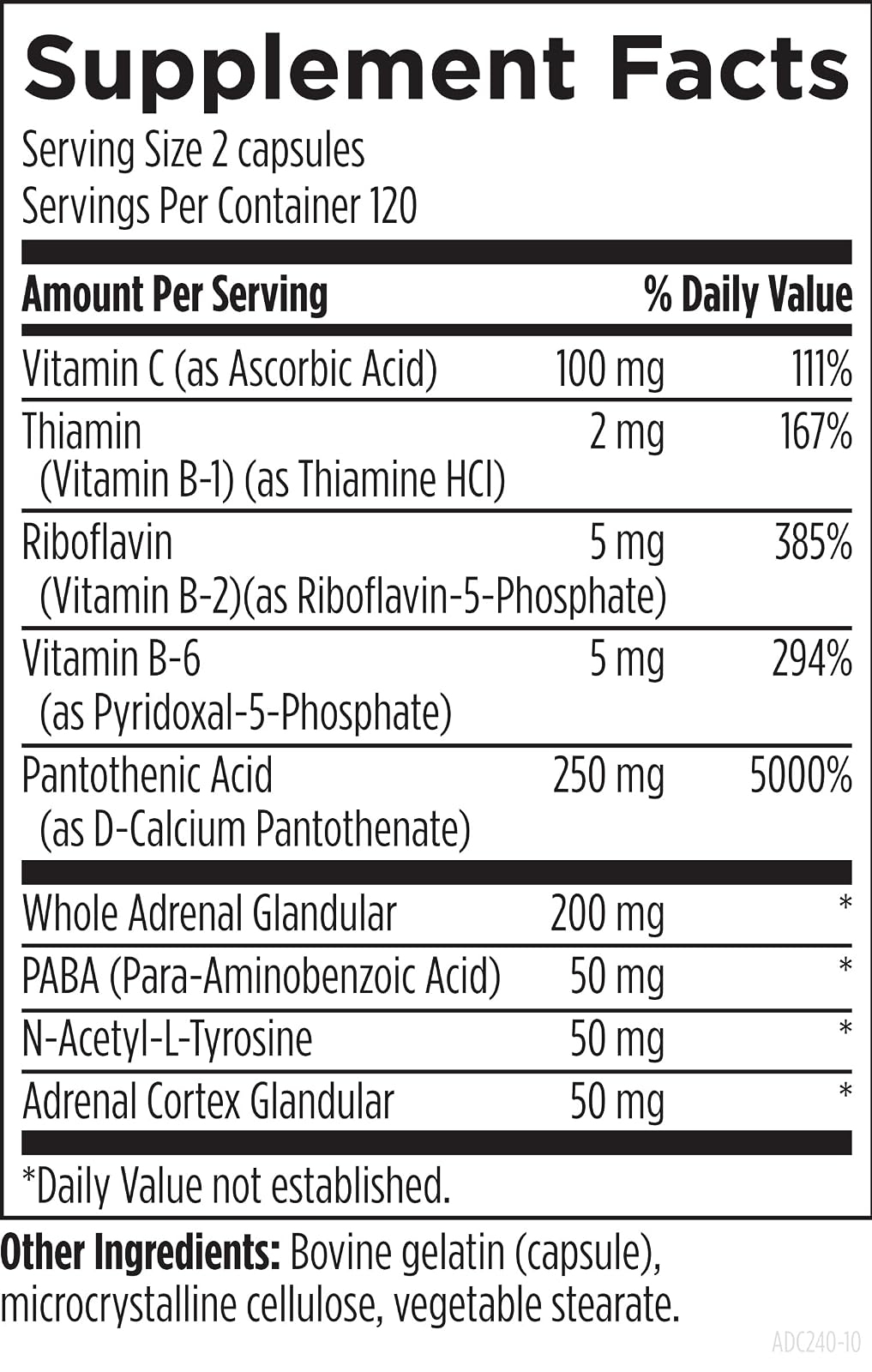 whole food adrenal complex supplement