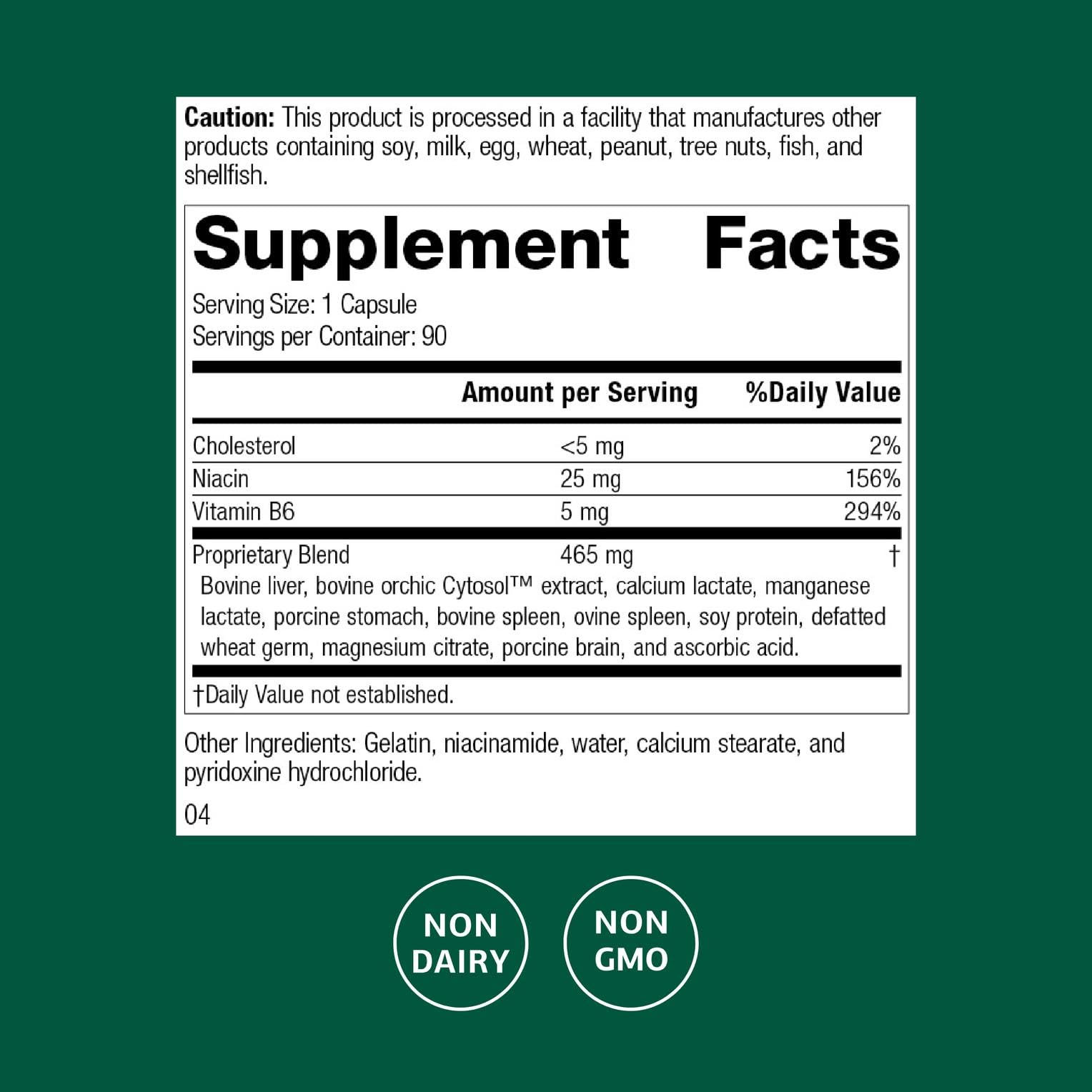 Whole food-based vitamin B6 capsules