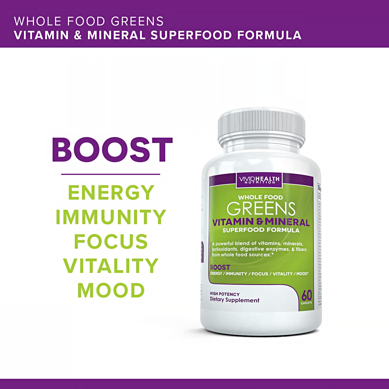 whole food greens vitamin supplement benefits