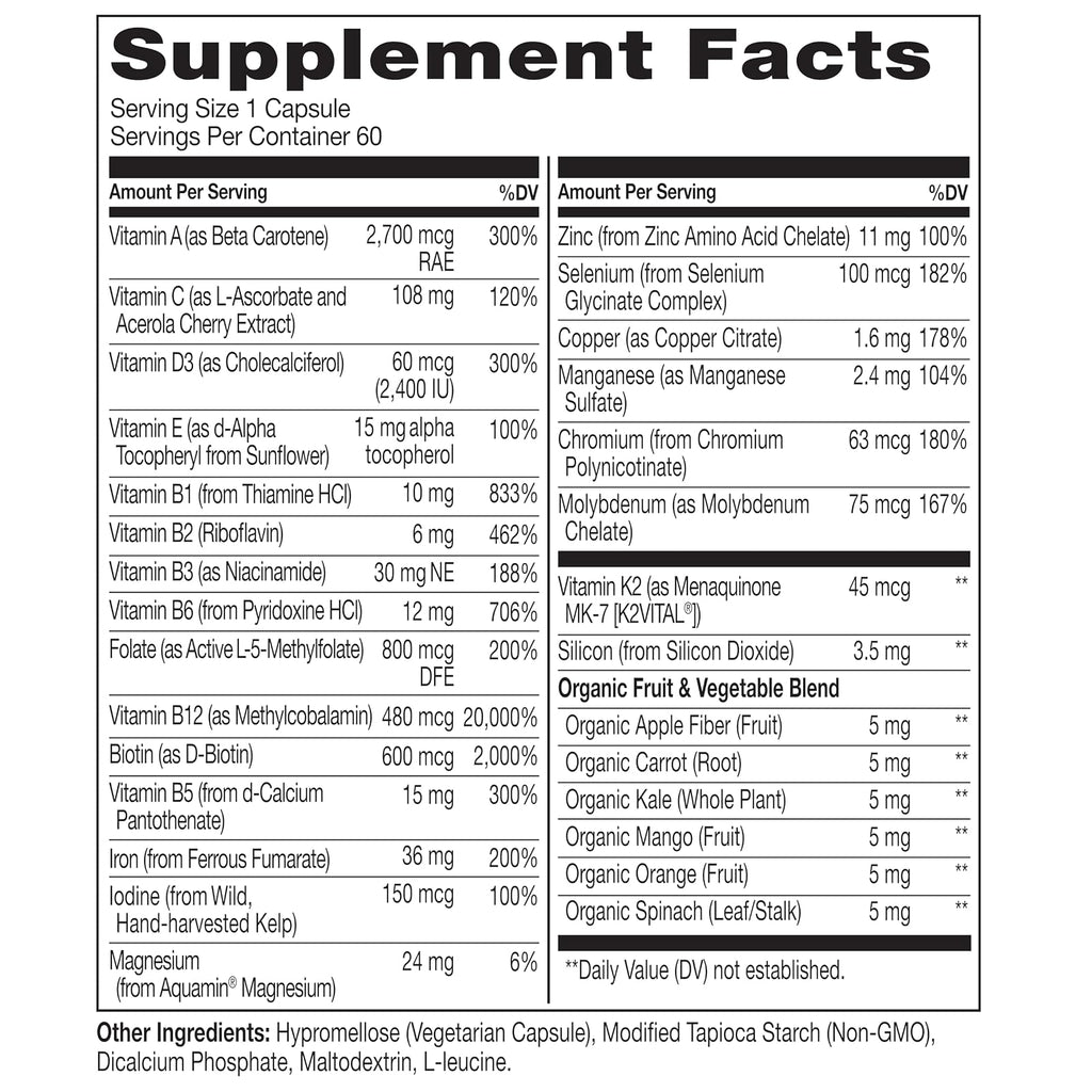 whole food multivitamin capsules