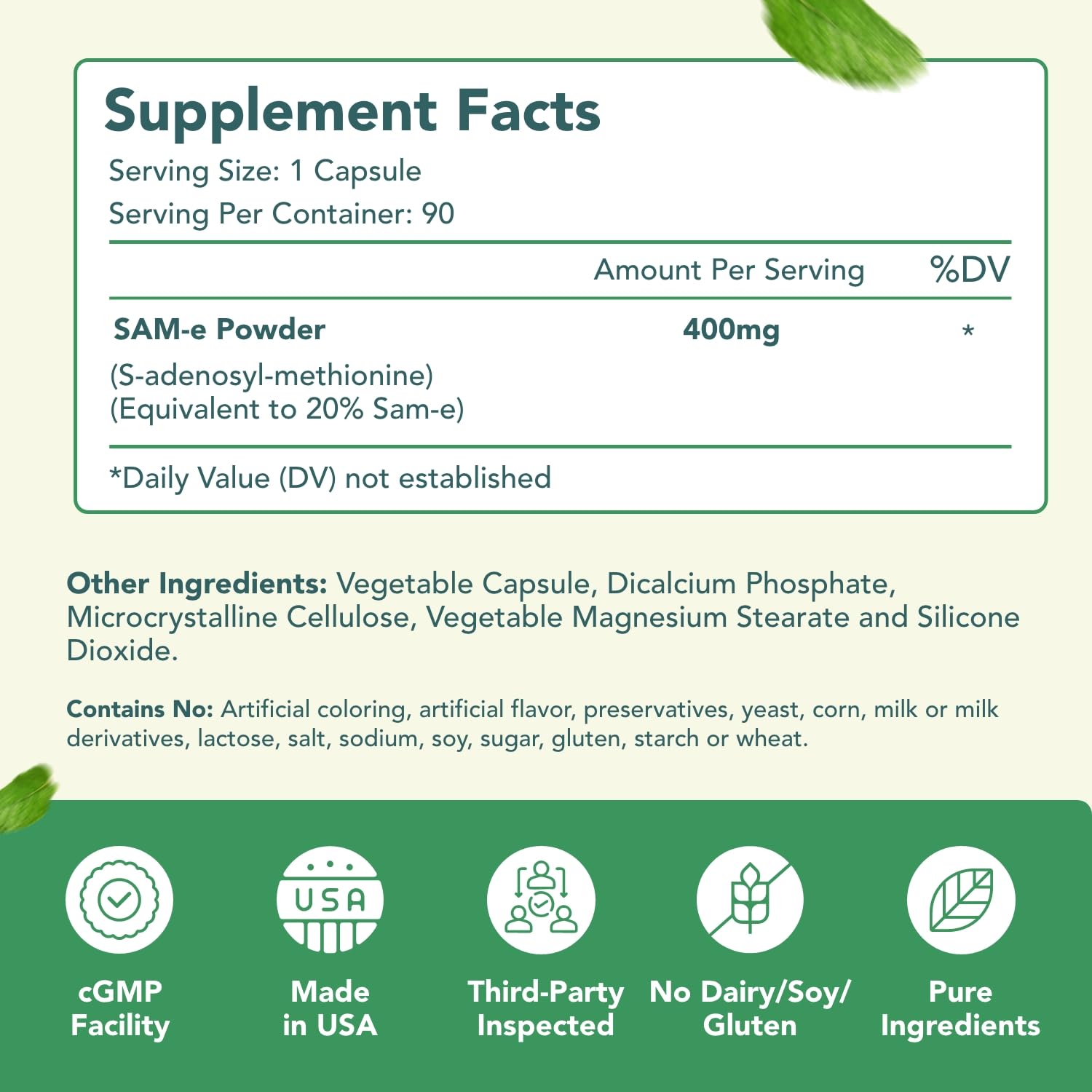 whole food multivitamin enriched with SAM-e