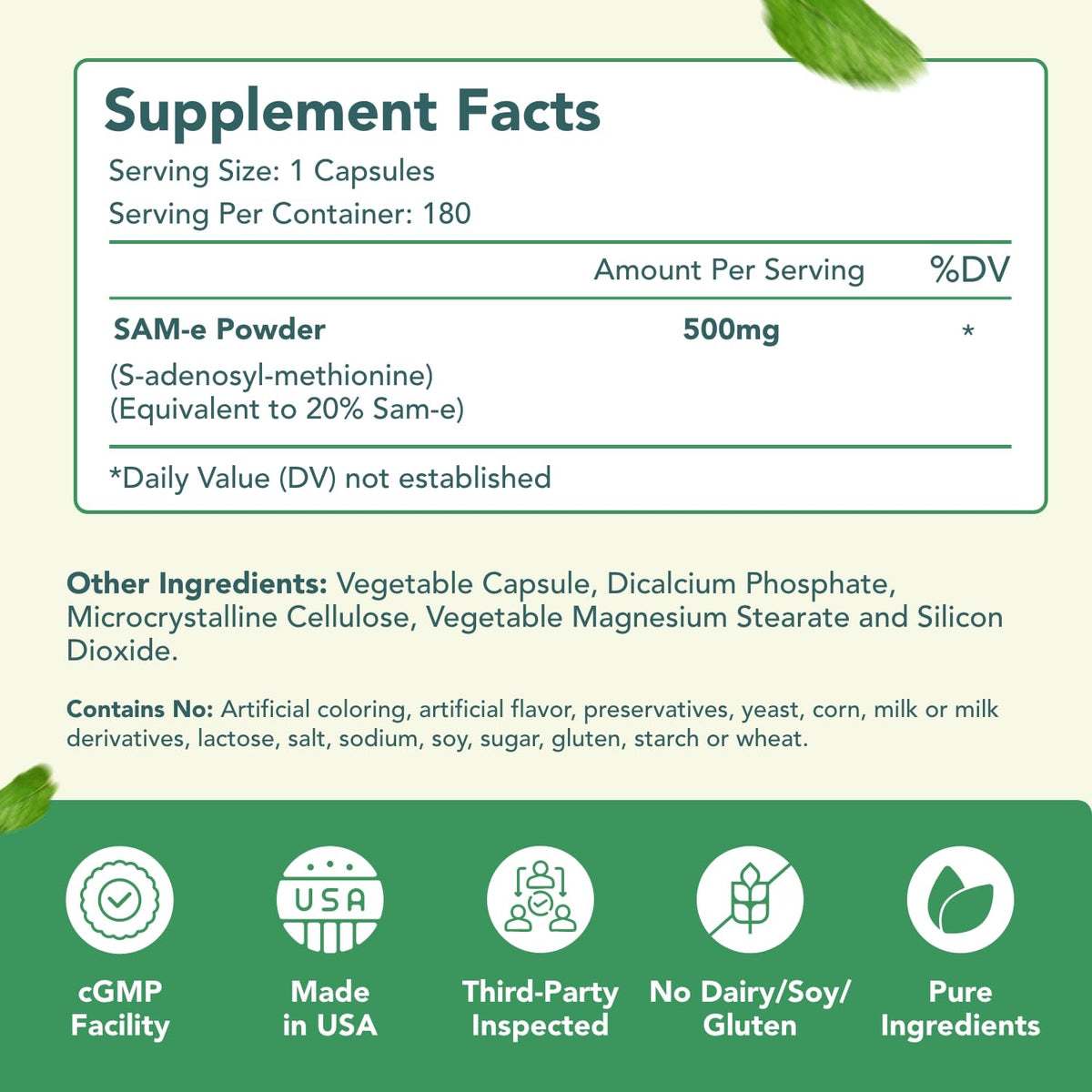 whole food multivitamin enriched with SAM-e