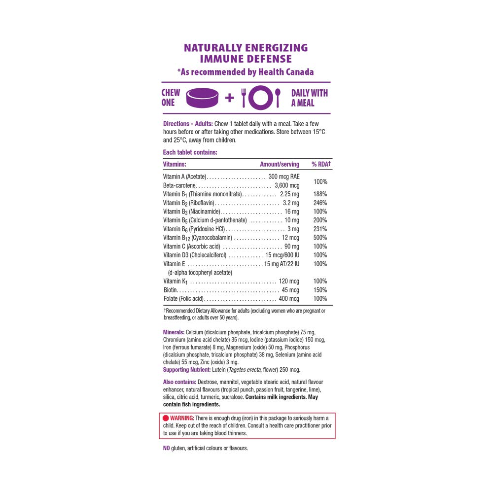 Whole food multivitamin for active adults