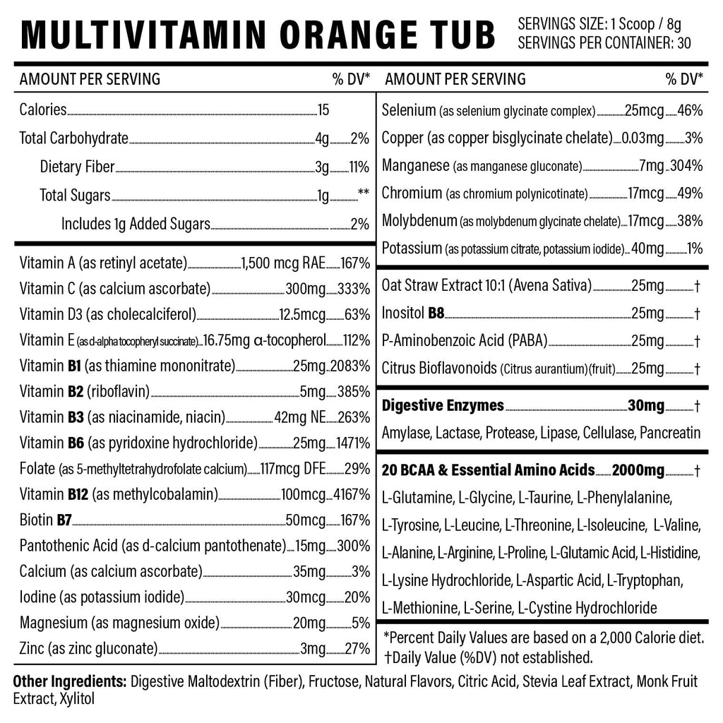 Whole food multivitamin for active lifestyle