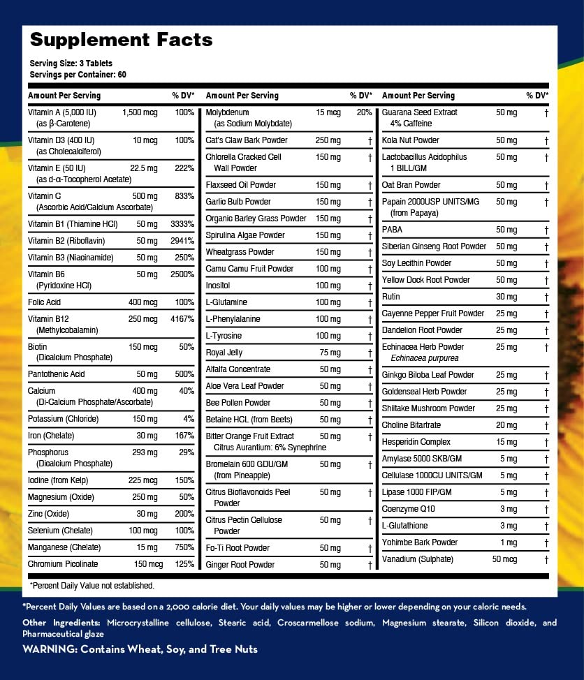 whole food multivitamin for active lifestyles