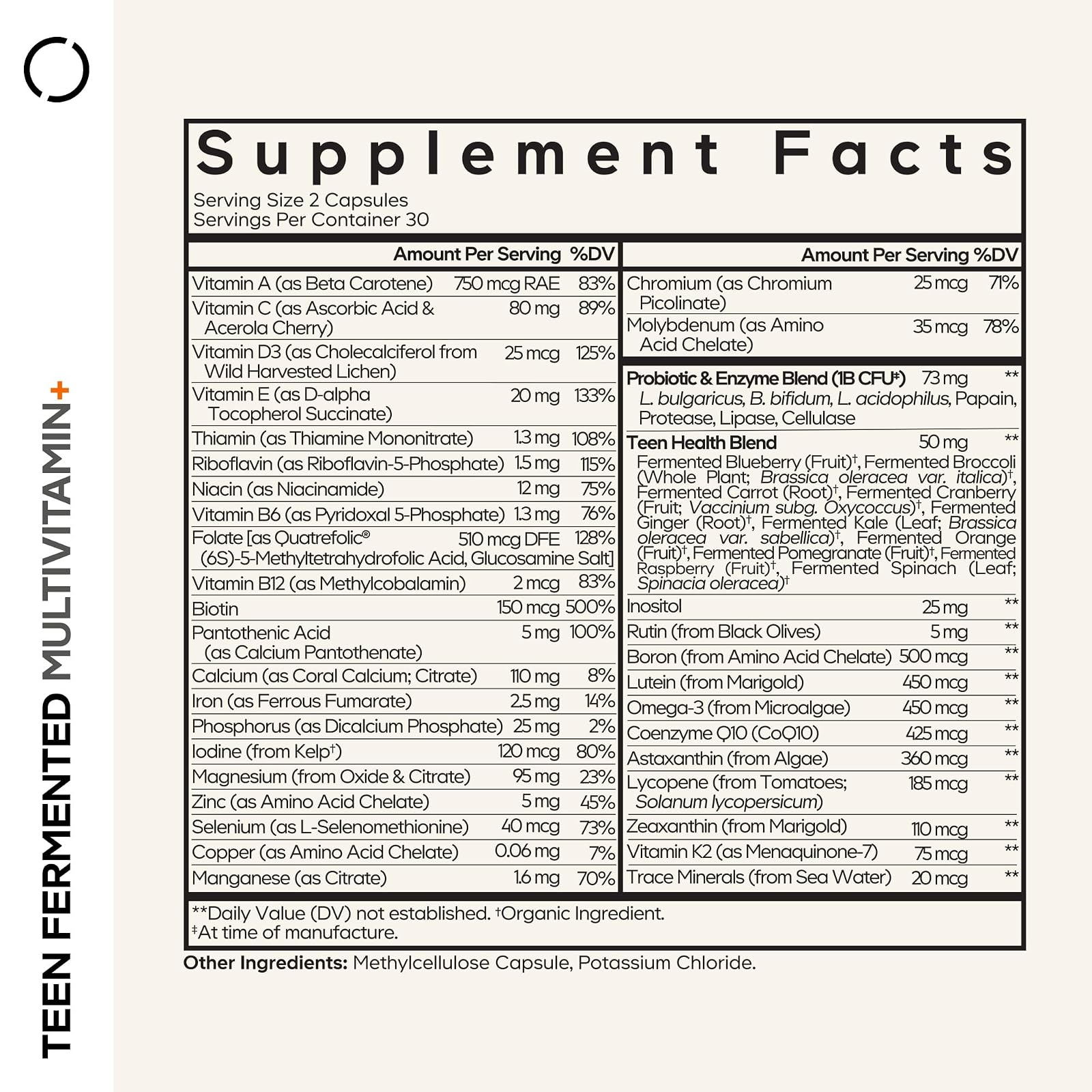 whole food multivitamin for active teens