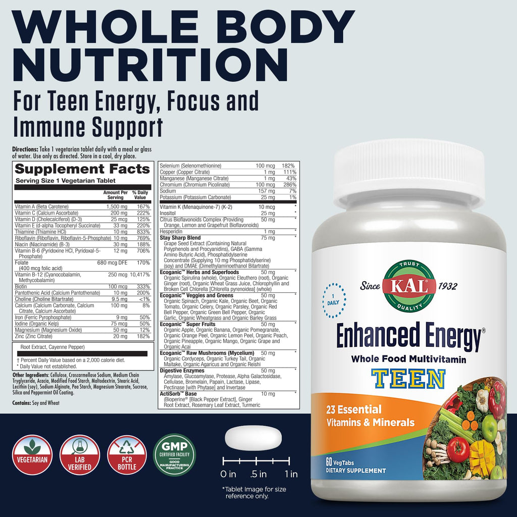whole food multivitamin for active teens