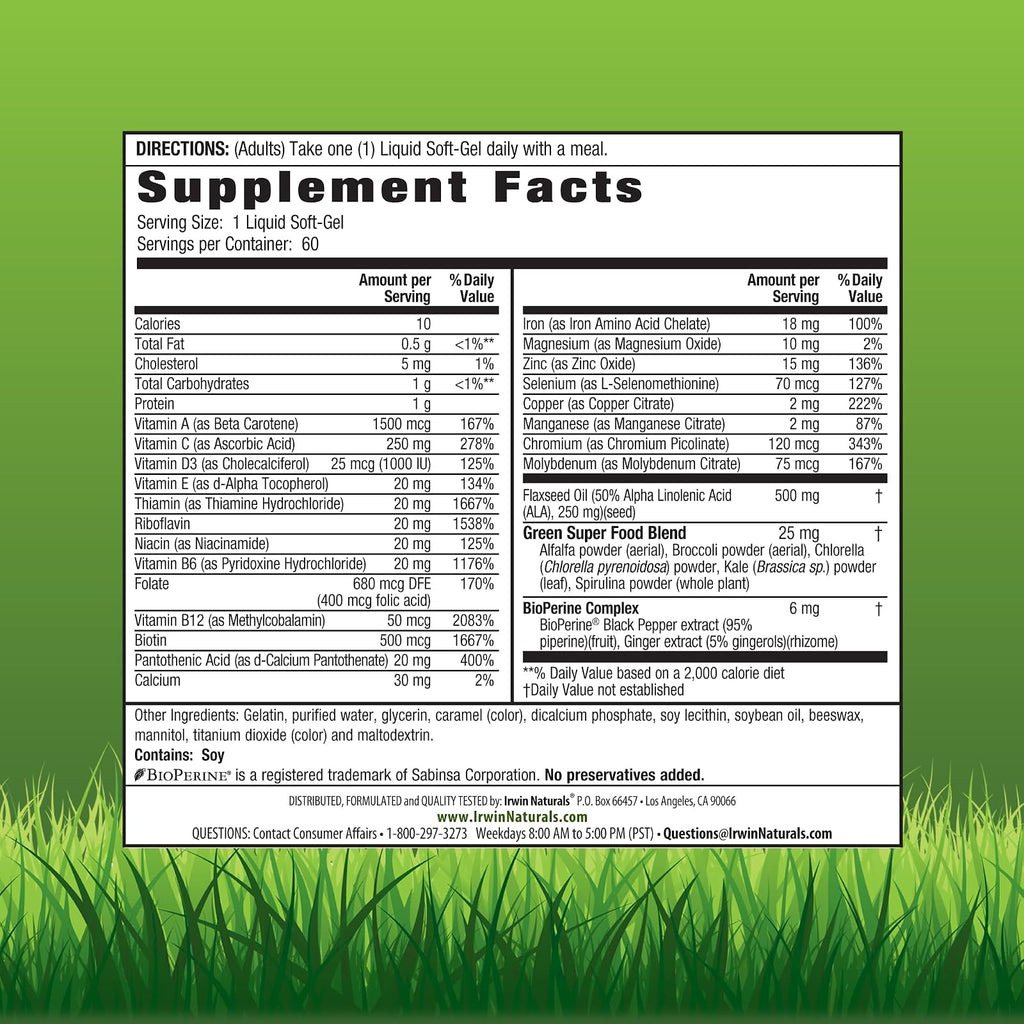 Whole food multivitamin for daily health