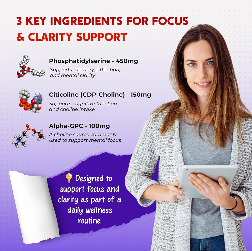 Whole food multivitamin for enhanced focus