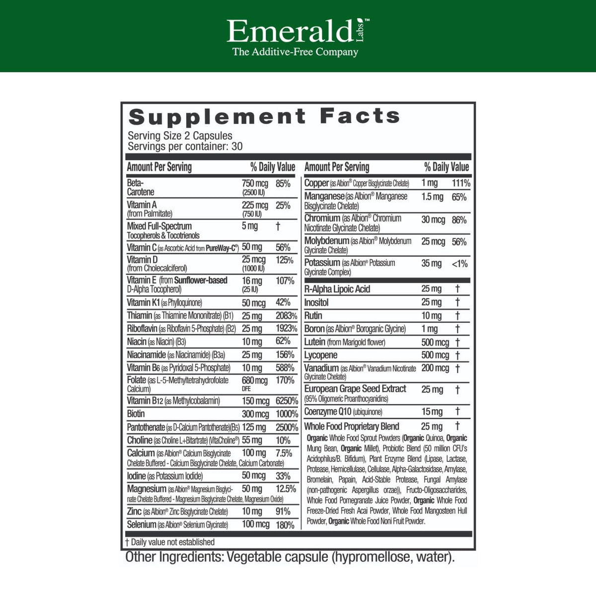 whole food multivitamin for optimal nutrition