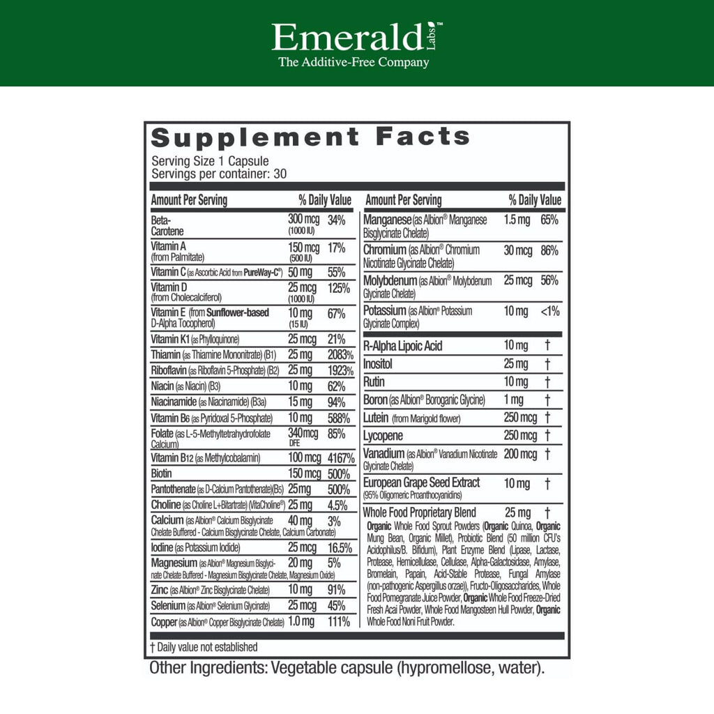 whole food multivitamin for optimal nutrition