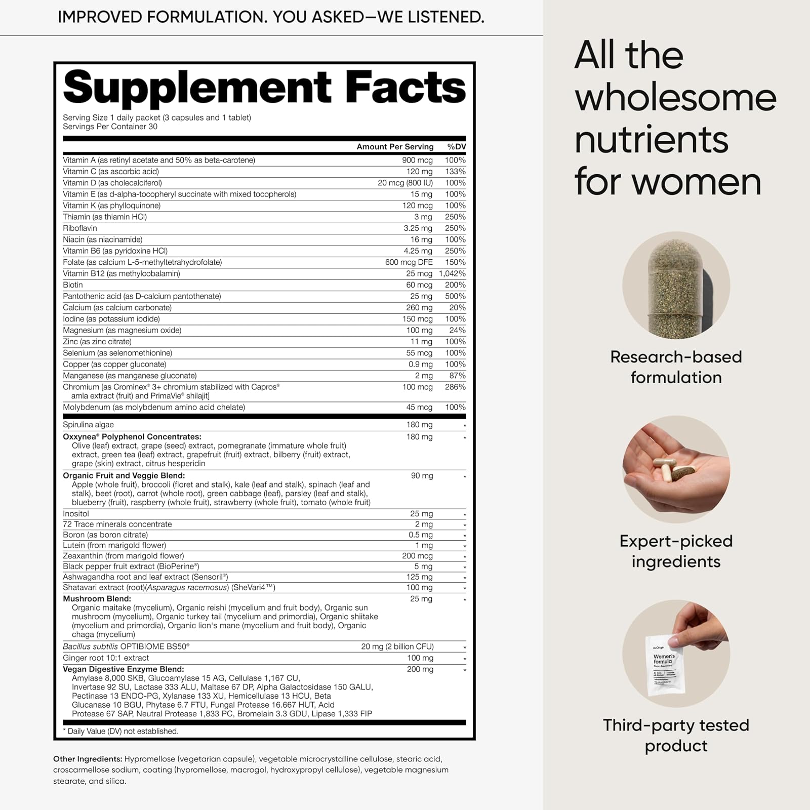 whole food multivitamin for optimal nutrition