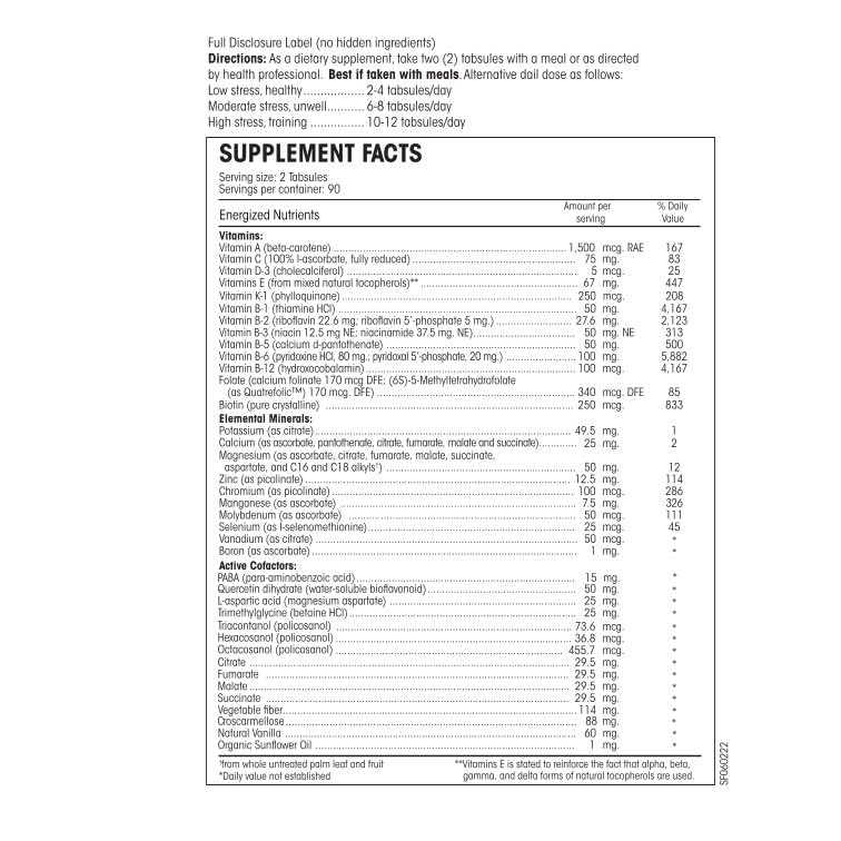 whole food multivitamin for optimal nutrition