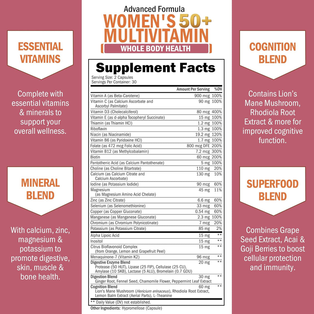 Whole food multivitamin for women