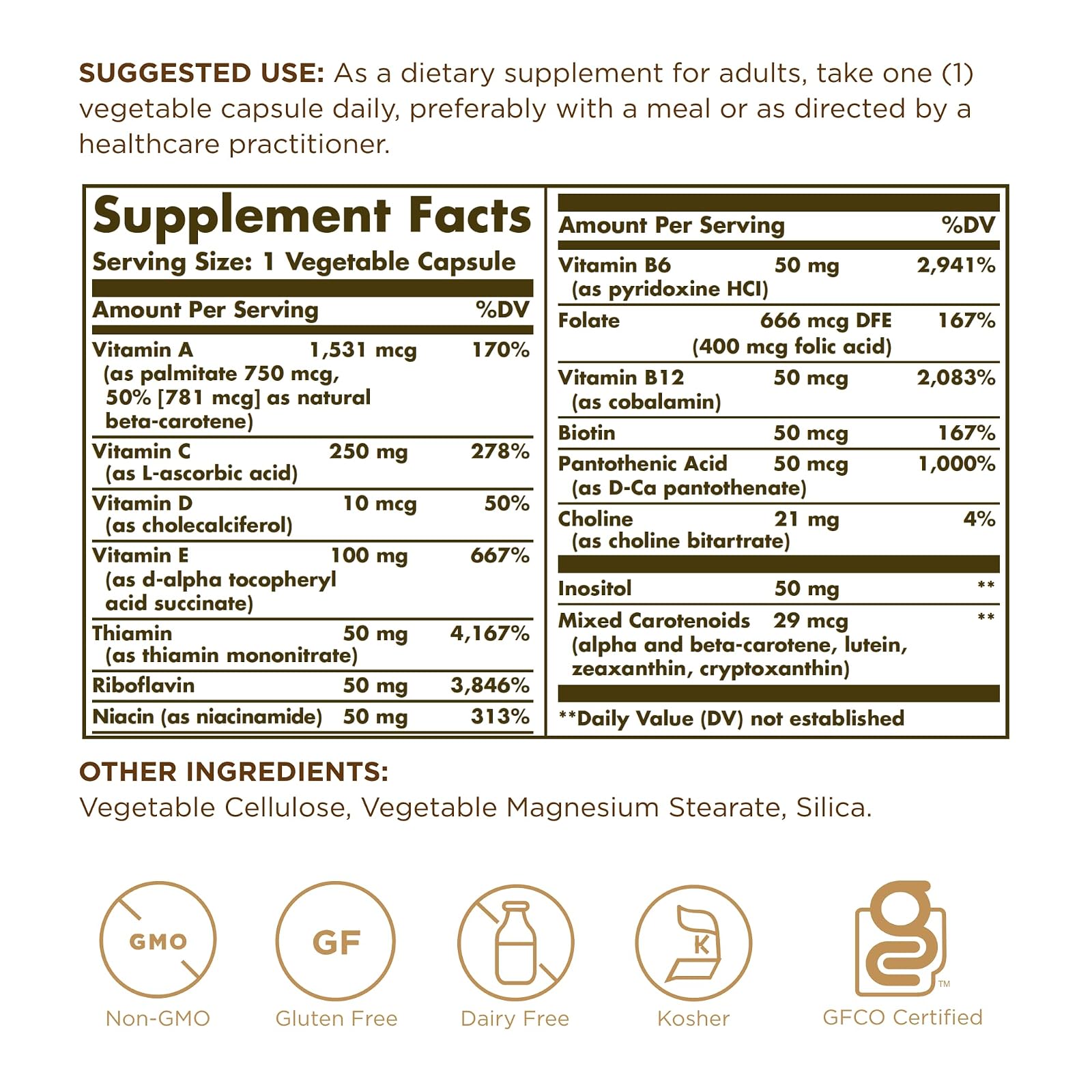 whole food multivitamin in vegetable capsules