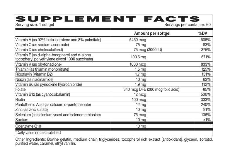 whole food multivitamin softgels for wellness