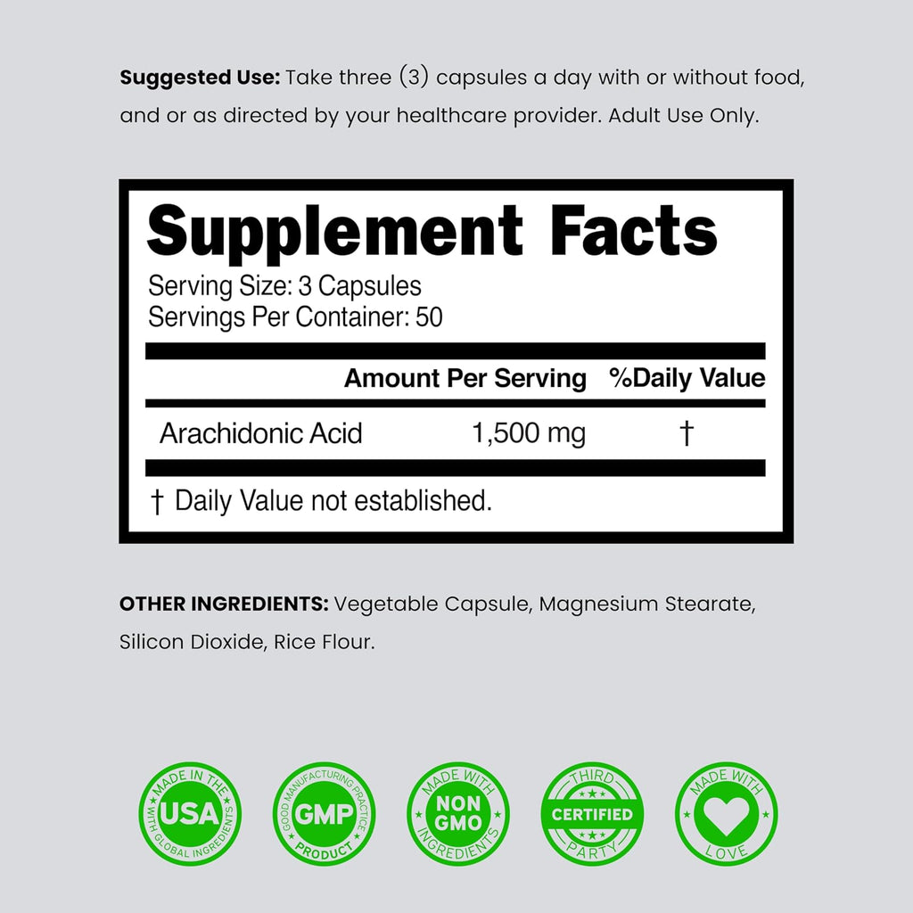 whole food multivitamin with Arachidonic Acid