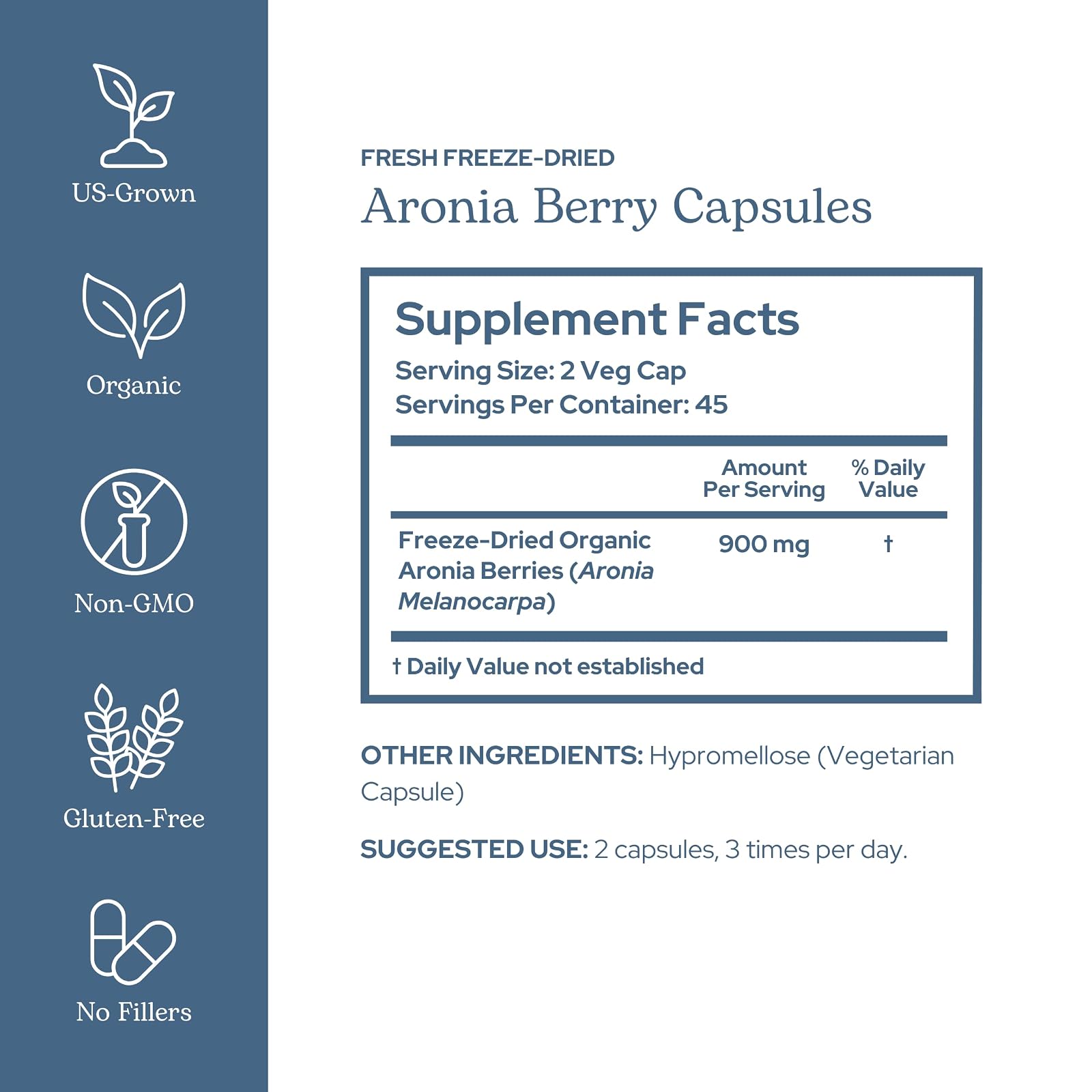 Whole food multivitamin with aronia