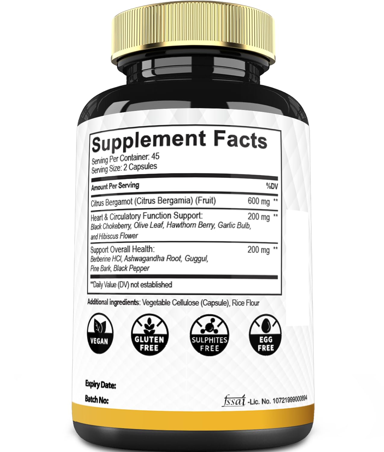 Whole food multivitamin with Citrus Bergamot