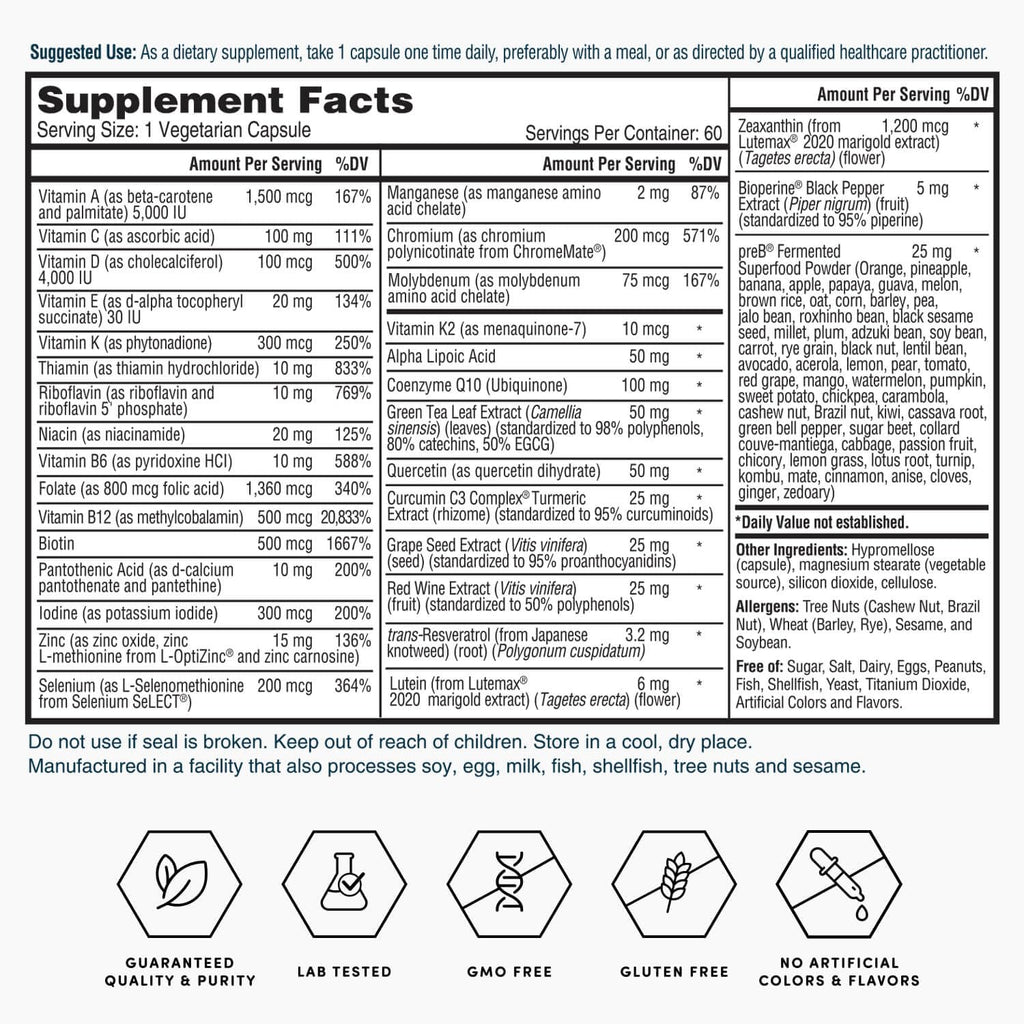 whole food multivitamin with essential nutrients