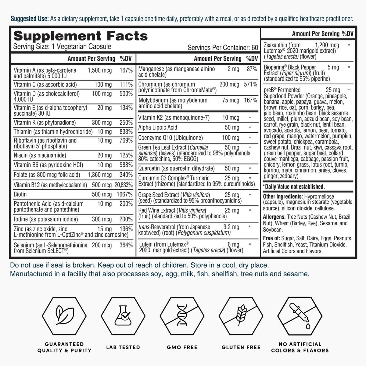 whole food multivitamin with essential nutrients