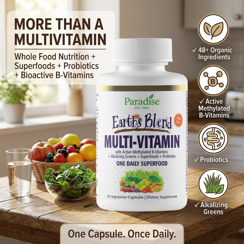 Whole food multivitamin with iron