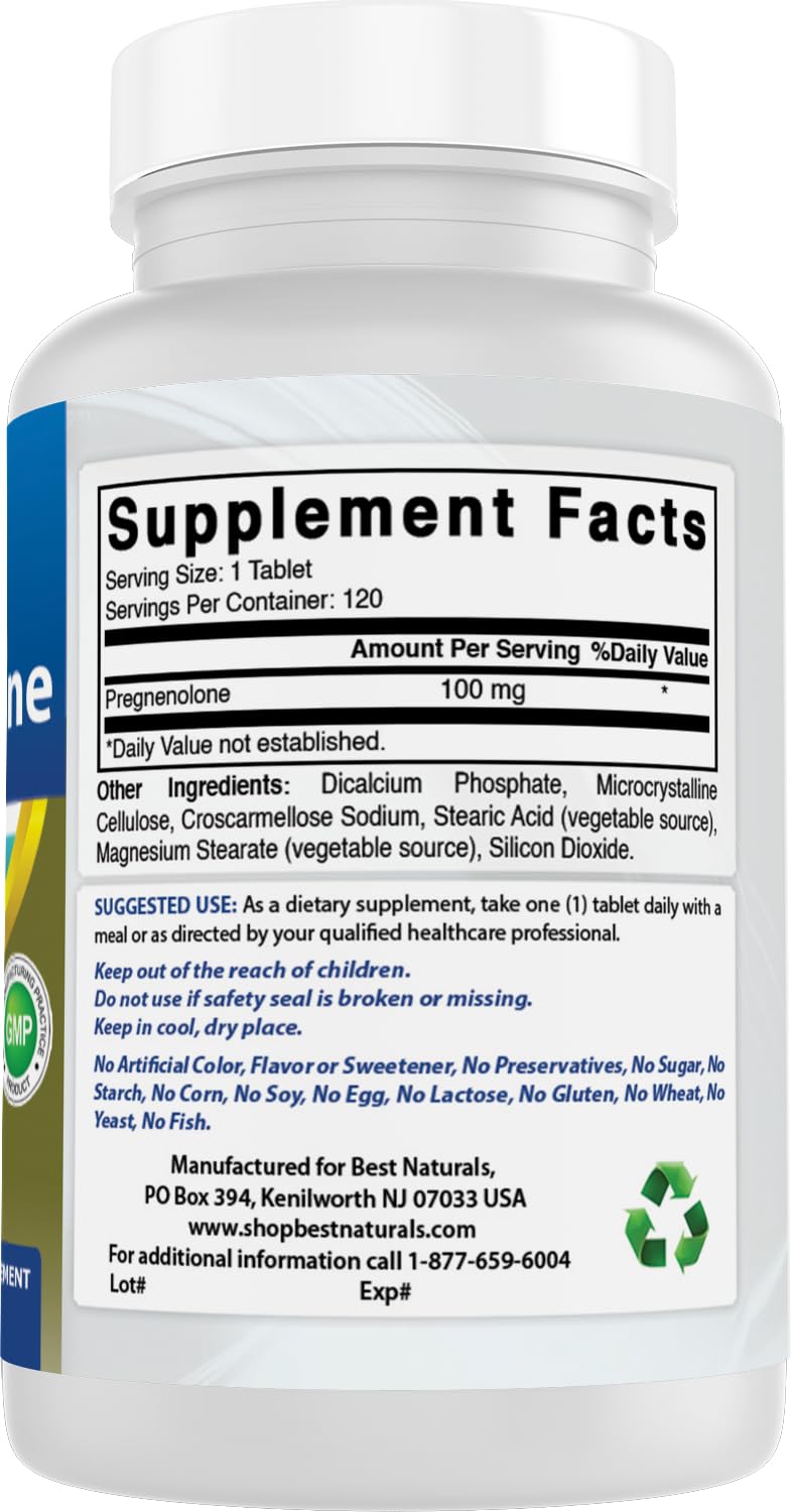 Whole food multivitamin with pregnenolone