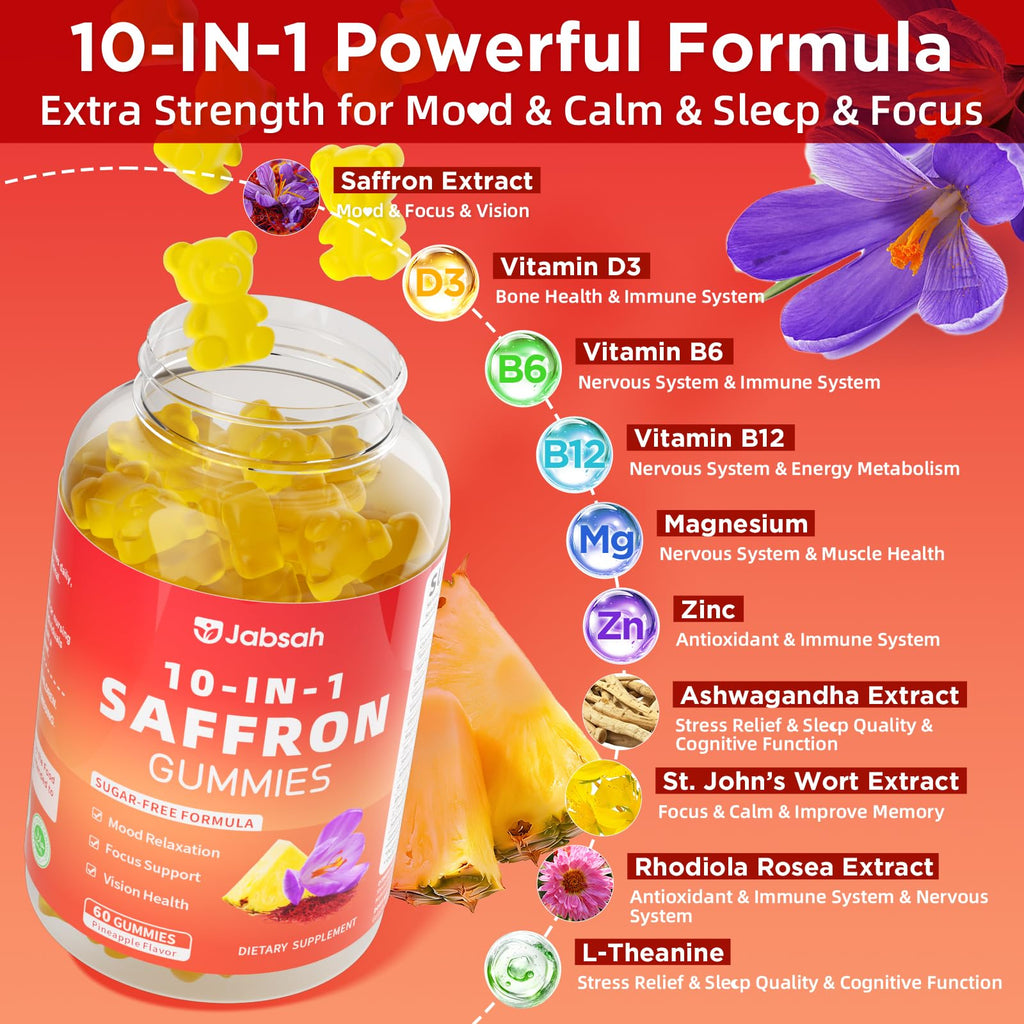 Whole food multivitamin with saffron