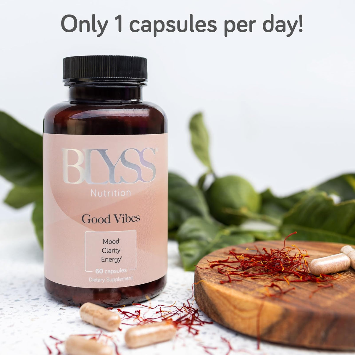 Whole food multivitamin with saffron