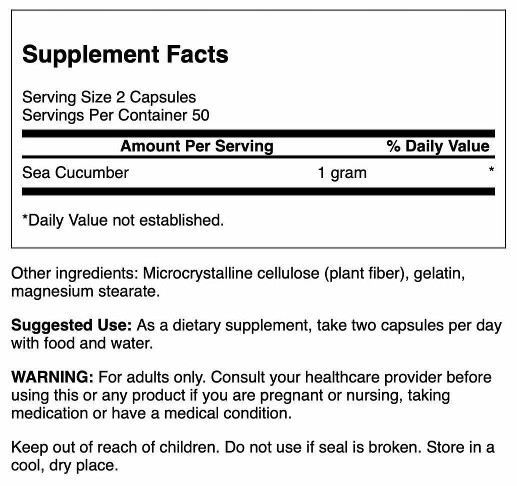 whole food multivitamin with Sea Cucumber