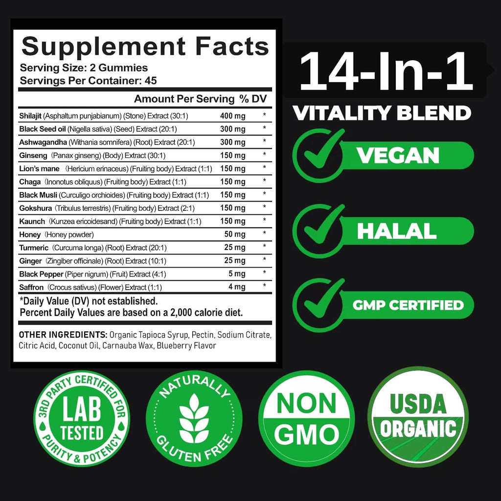 Whole food multivitamin with Shilajit