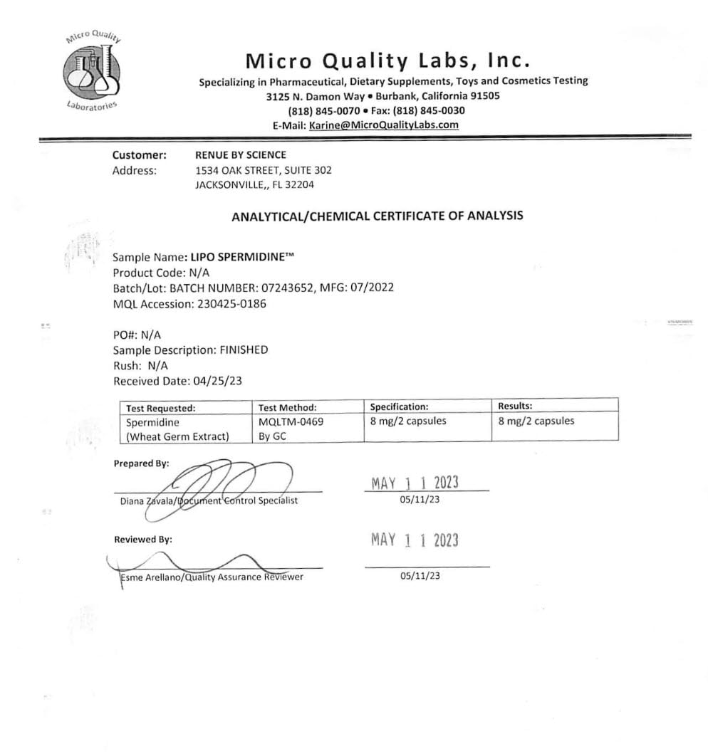 whole food multivitamin with spermidine