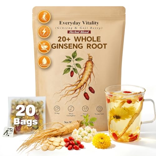 whole ginseng root tea bags