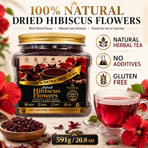 whole hibiscus flowers for tea