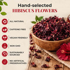 Whole hibiscus petals for infusion