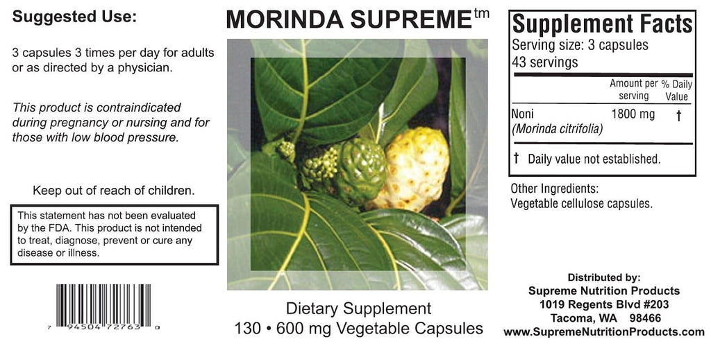 Whole Noni fruit health benefits