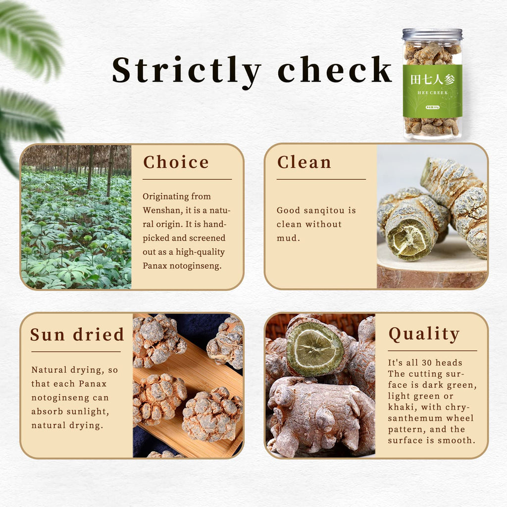 Whole Panax Notoginseng for wellness