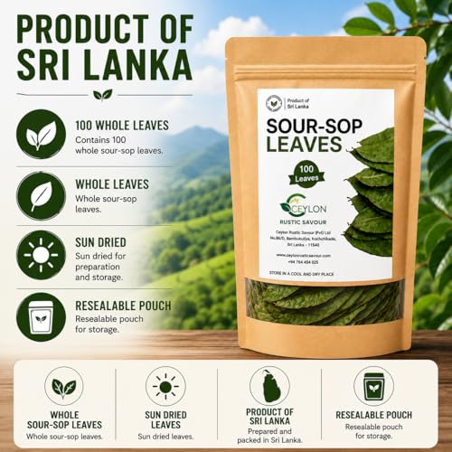 whole soursop leaves for brewing