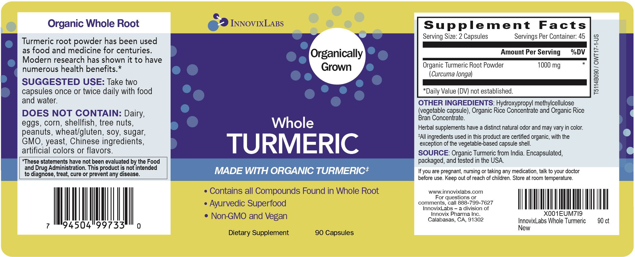 whole turmeric capsules for daily health