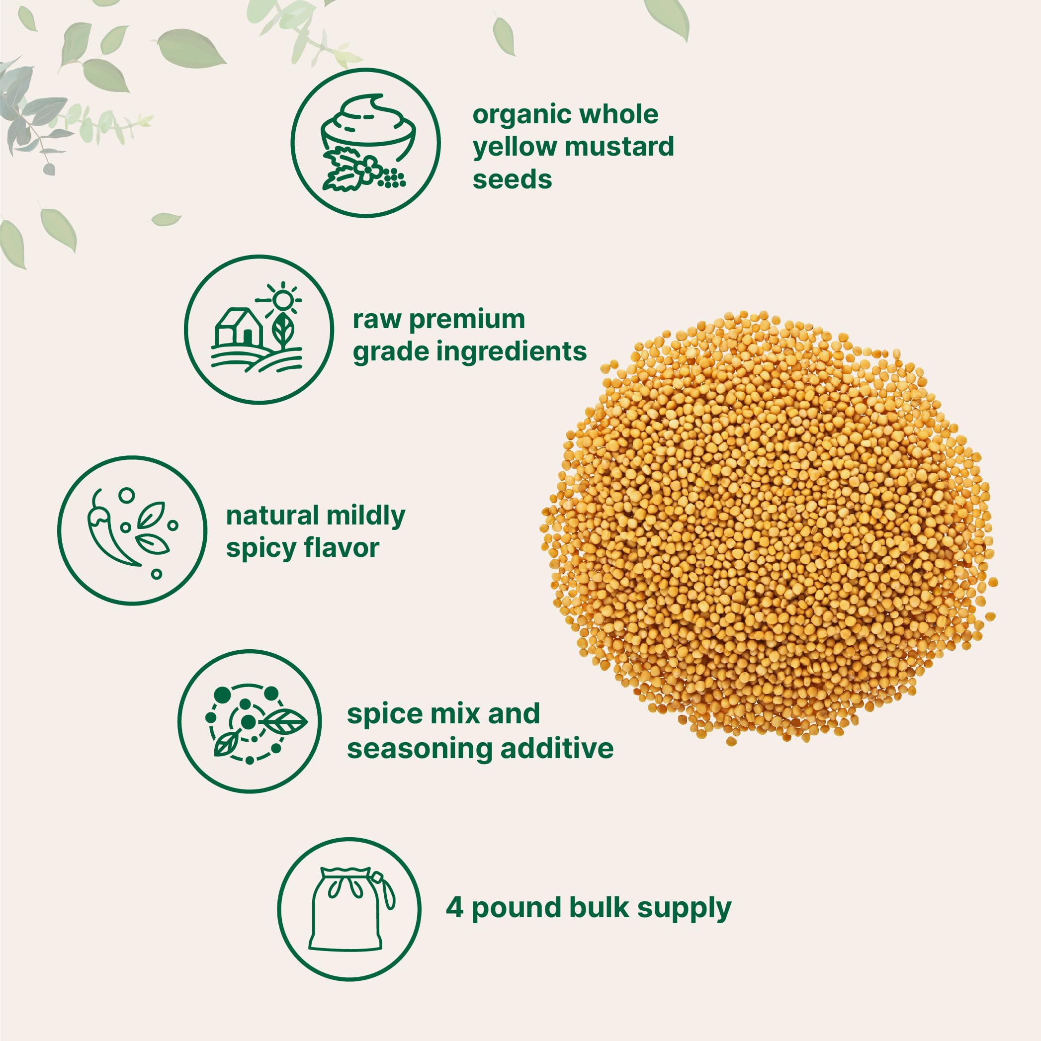 whole yellow mustard seeds for cooking