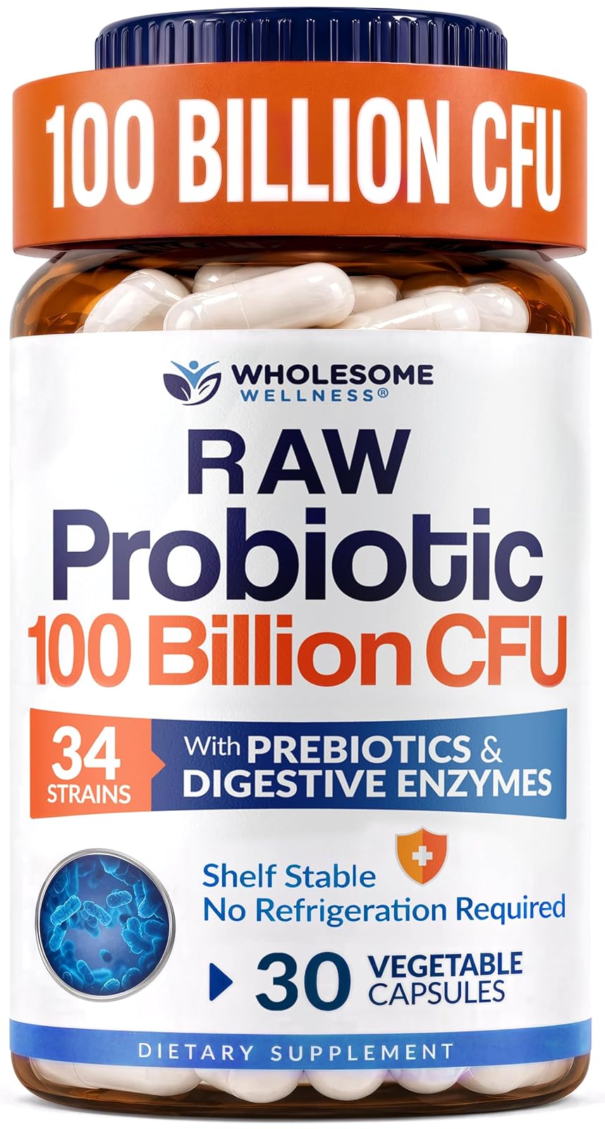 Wholesome Wellness organic probiotics capsules