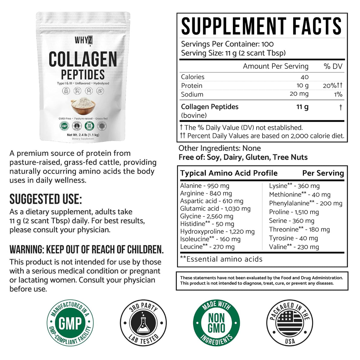WHYZ collagen powder for joint support