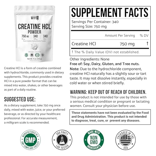 WHYZ Creatine HCL for enhanced performance